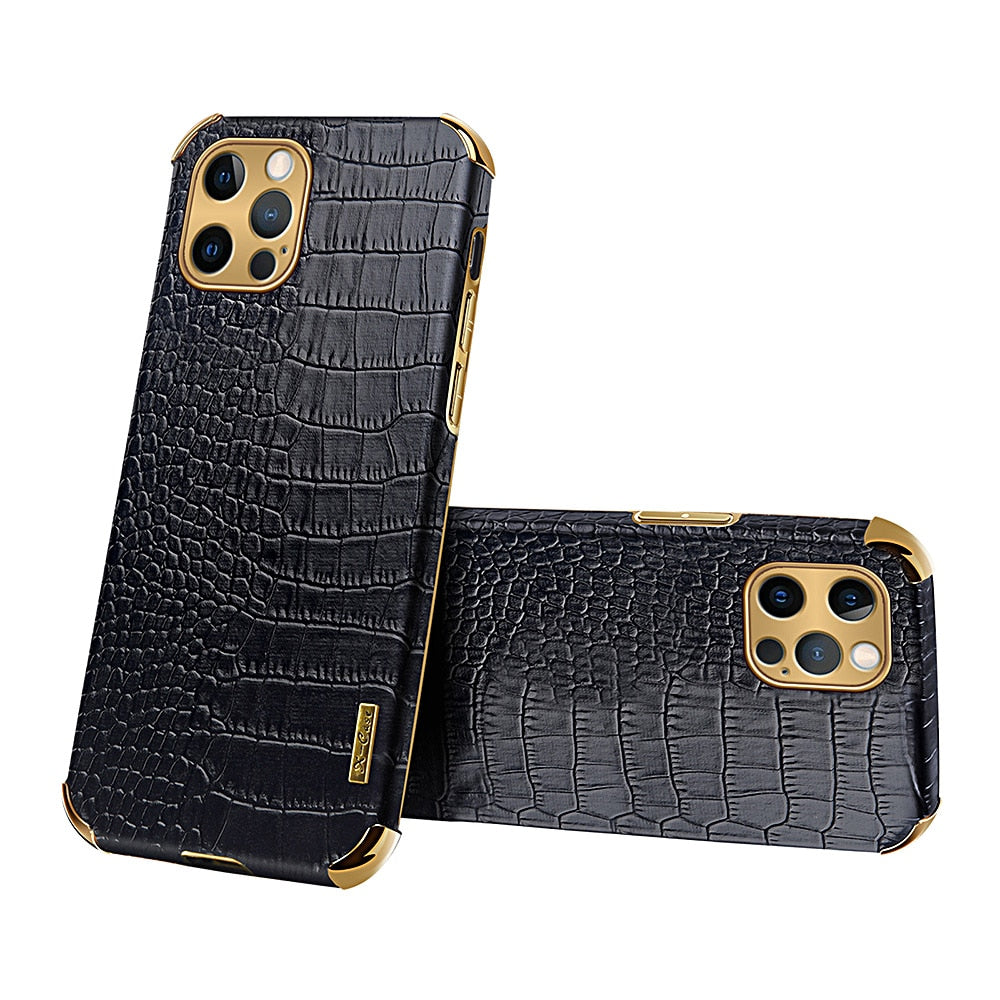 Premium Leather Crocodile Texture iPhone Case | seraCase