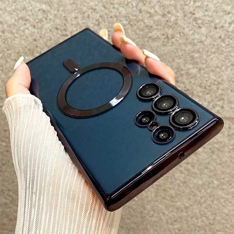 Transparent Plated MagSafe Samsung Case | seraCase